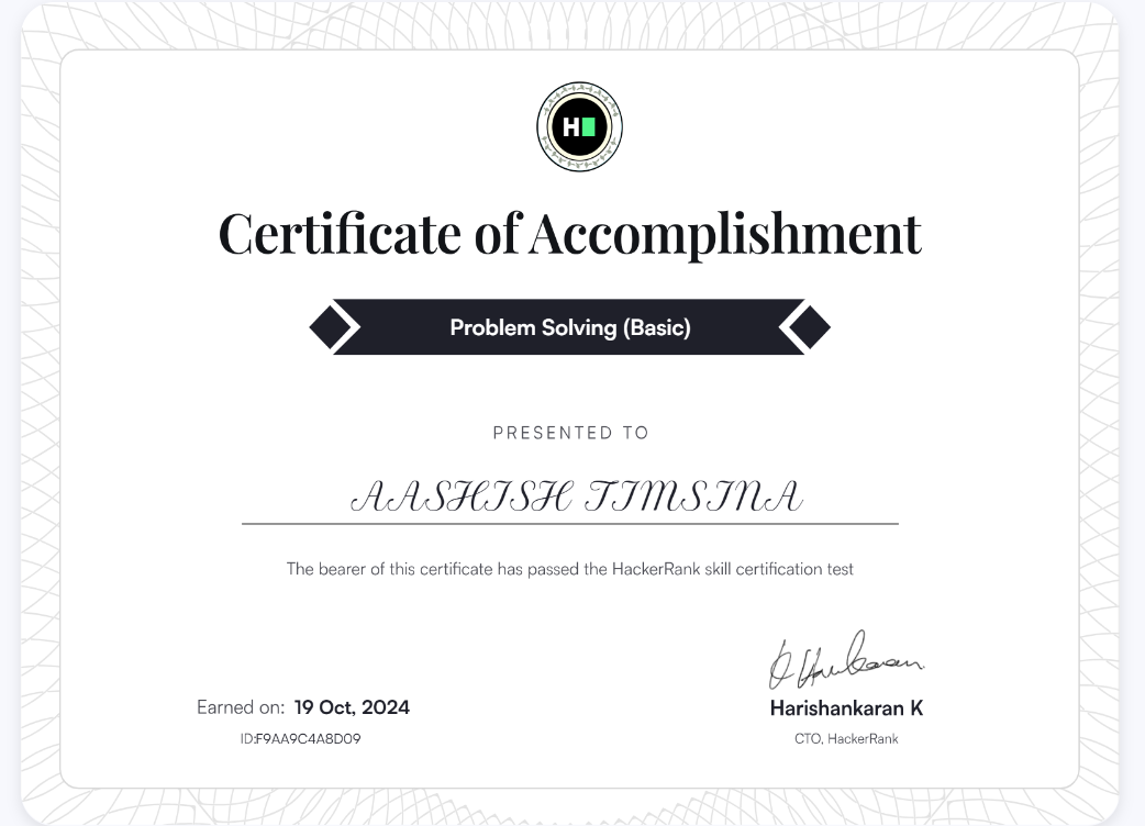 Aashish Timsina | Backend Developer| Web Scraper | Pokhara, Nepal